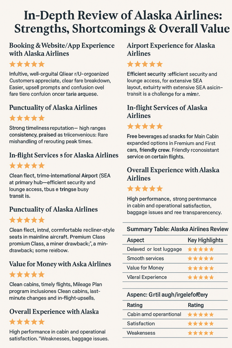 In-Depth Review of Alaska Airlines: Strengths, Shortcomings & Overall ...