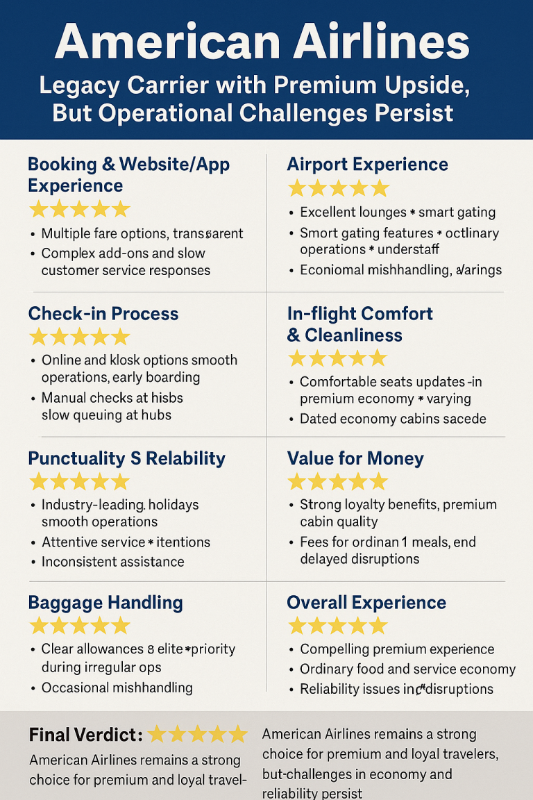 American Airlines: Legacy Carrier with Premium Upside, But Operational ...