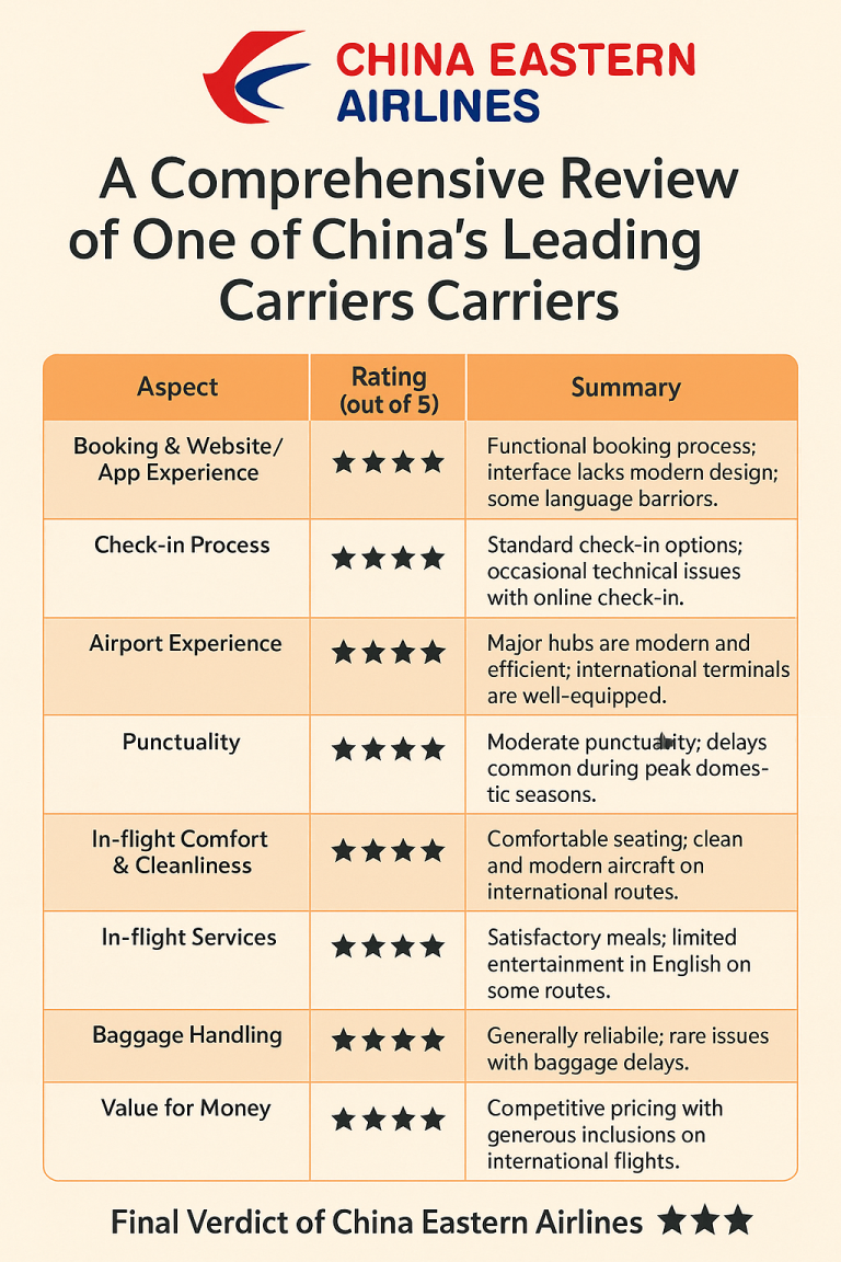China Eastern Airlines: A Comprehensive Review of One of China’s ...