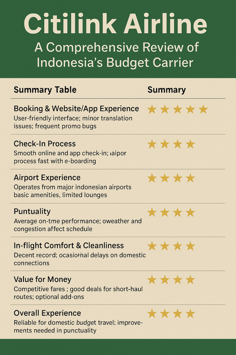 Citilink Airline: A Comprehensive Review of Indonesia’s Budget Carrier ...