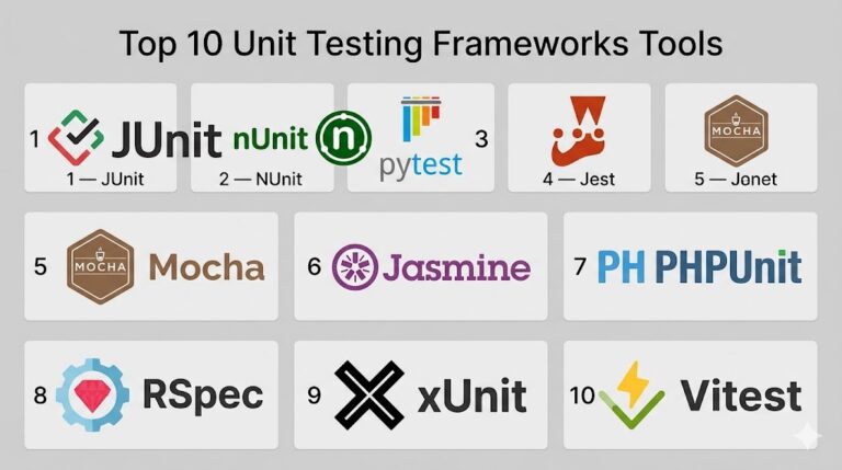 Top 10 Unit Testing Frameworks: Features, Pros, Cons & Comparison ...