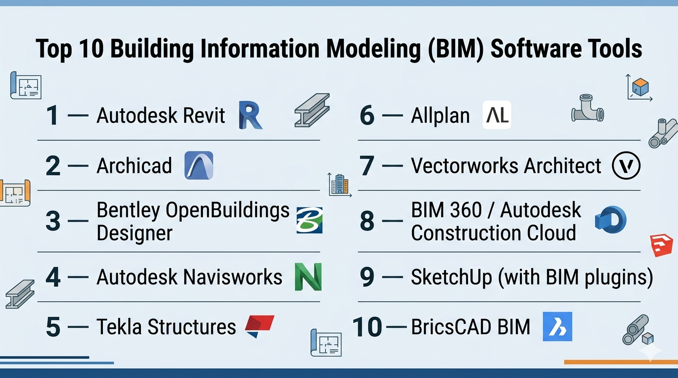 Top 10 Building Information Modeling (BIM) Software: Features, Pros ...