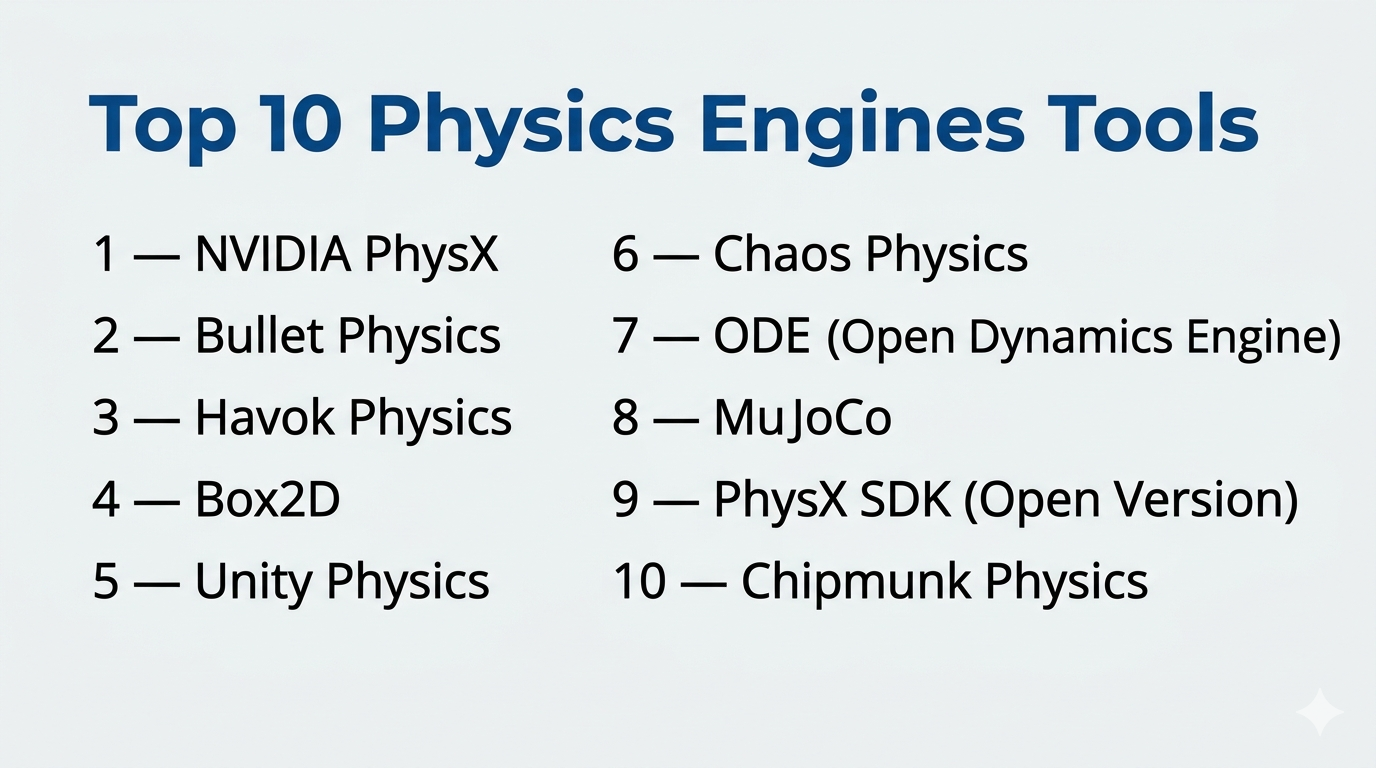Top 10 Physics Engines: Features, Pros, Cons & Comparison – Holiday ...